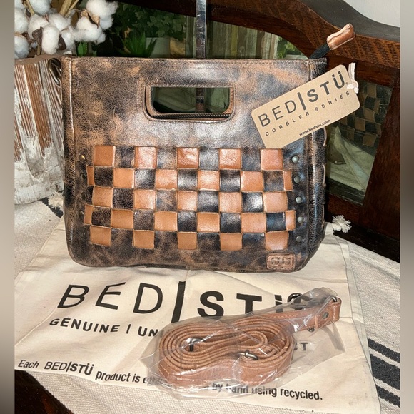 Bed Stu | Bags | Nwt Bed Stu Leather Keiki Crossbody Bag Handbag Black ...